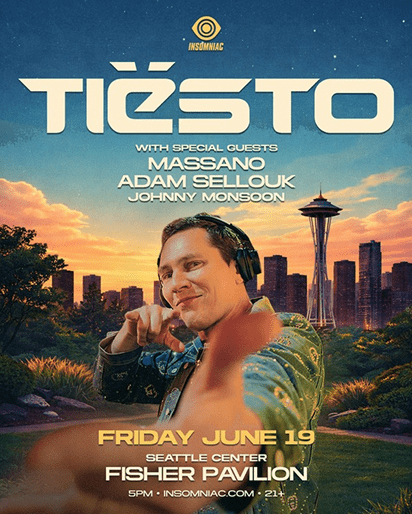 TIËSTO RETURNS TO SEATTLE FOR HEADLINING SHOW AT SEATTLE CENTER FISHER ...